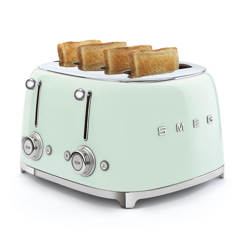 SMEG TSF03PGEU 4-Schlitz Toaster, Farbe Pastellgrün