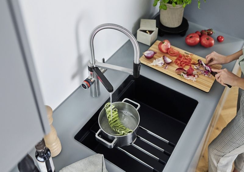 Blanco Evol-S Pro Hot & Filter, Hochdruck Festauslauf