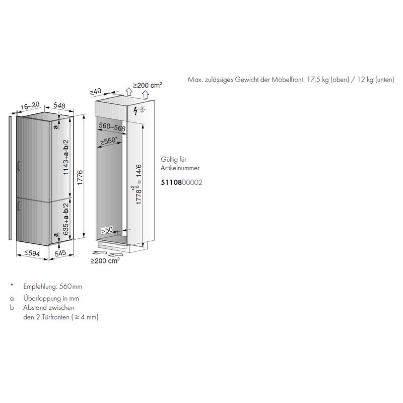 V-ZUG V4000 178NI: DIE Kühlgefrierkombi