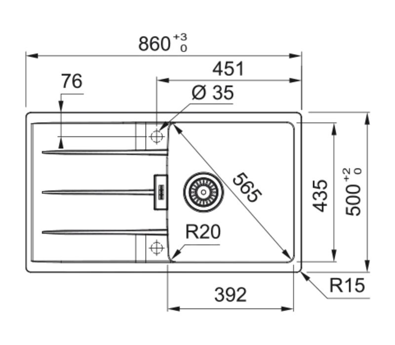 Franke Centro CNG 611-86 Fragranit DuraKleen Plus, Cashmere